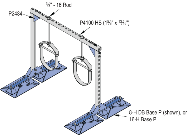 Heavy Duty Double Base Trapeze | Unistrut Hawaii | Honolulu, Hawaii