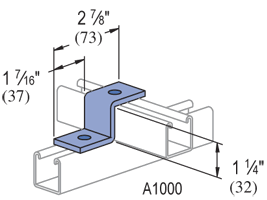 A1045 - 2 Hole "Z" Shape Fitting (1-1/4" Series) | Unistrut Hawaii ...