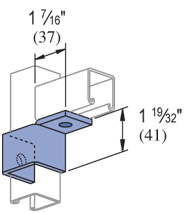A2472 - 2 Hole Wing Shape Fitting Left Hand (1-1/4" Series) | Unistrut ...
