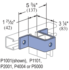 P1737 - 3 Hole, "U" Shape Fitting | Unistrut Hawaii | Honolulu, Hawaii