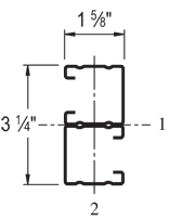 P2001B - 1-5/8" x 3-1/4", 16 Gage, Double Combination | Unistrut Hawaii ...
