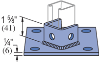 P2072, P2072SQ - Post Base (1-5/8" Series) | Unistrut Hawaii | Honolulu ...