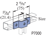 P6047, P7047 - 3-Hole, "U" Shape Fitting (13/16" Series) | Unistrut ...