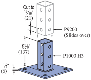 P9013 - Post Base (Telestrut) | Unistrut Hawaii | Honolulu, Hawaii