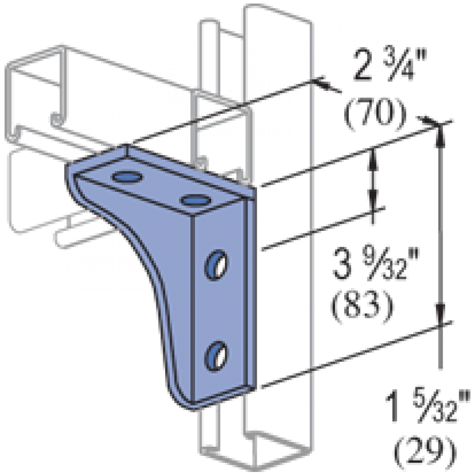 A1332 - 4 Hole 90" Gusseted Fitting Left Hand (1-1/4" Series ...