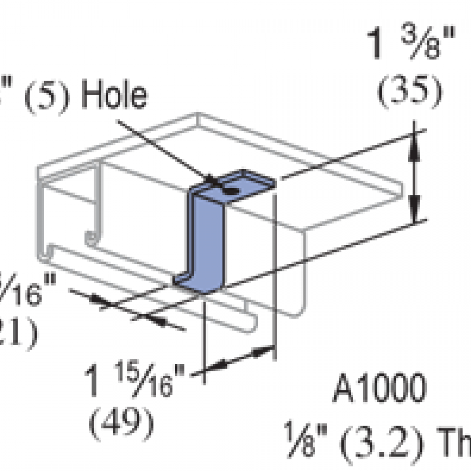 A2120 - One Hole "Z" Shape Shelf Attachment Fitting (1-1/4" Series ...