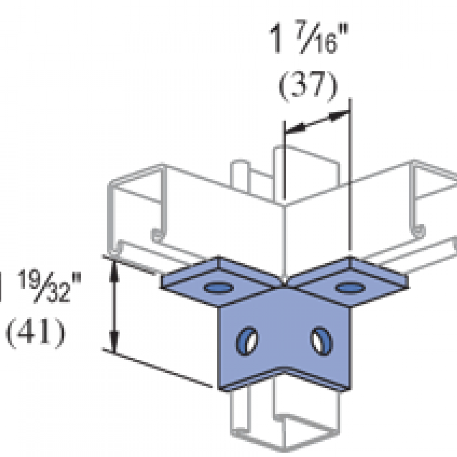 A2223 - 4 Hole Wing Shape Fitting (1-1/4" Series) | Unistrut Hawaii ...