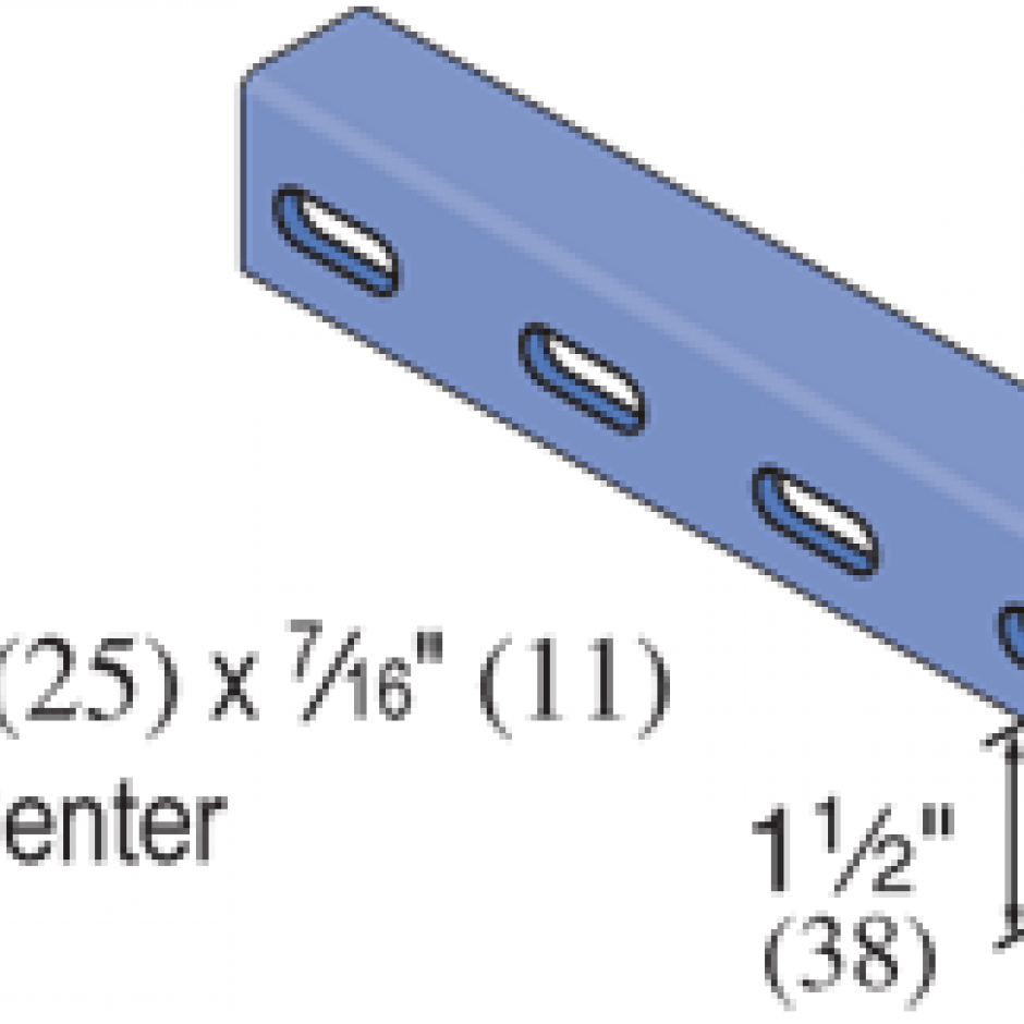 F20E/P/V-1200 - 1-1/8" Light Duty; Slotted Fiberglass Channel ...