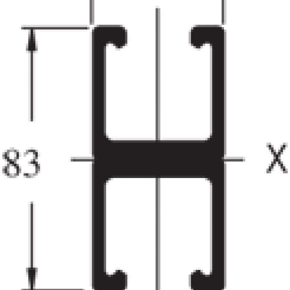 F20P/V-2100-SST - 1-5/8" Heavy Duty [SST Profile]; Back to Back ...