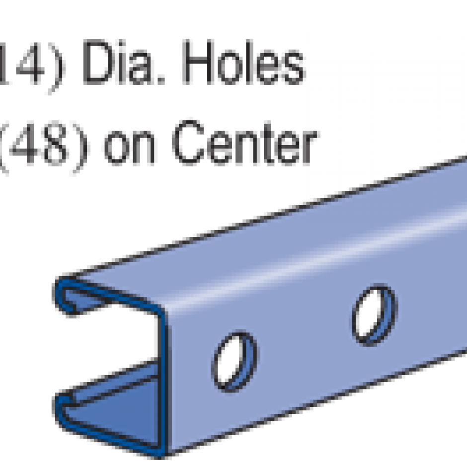 P1000HS - 1-5/8" x 1-5/8", 12 Gage; Round Holes | Unistrut Hawaii ...