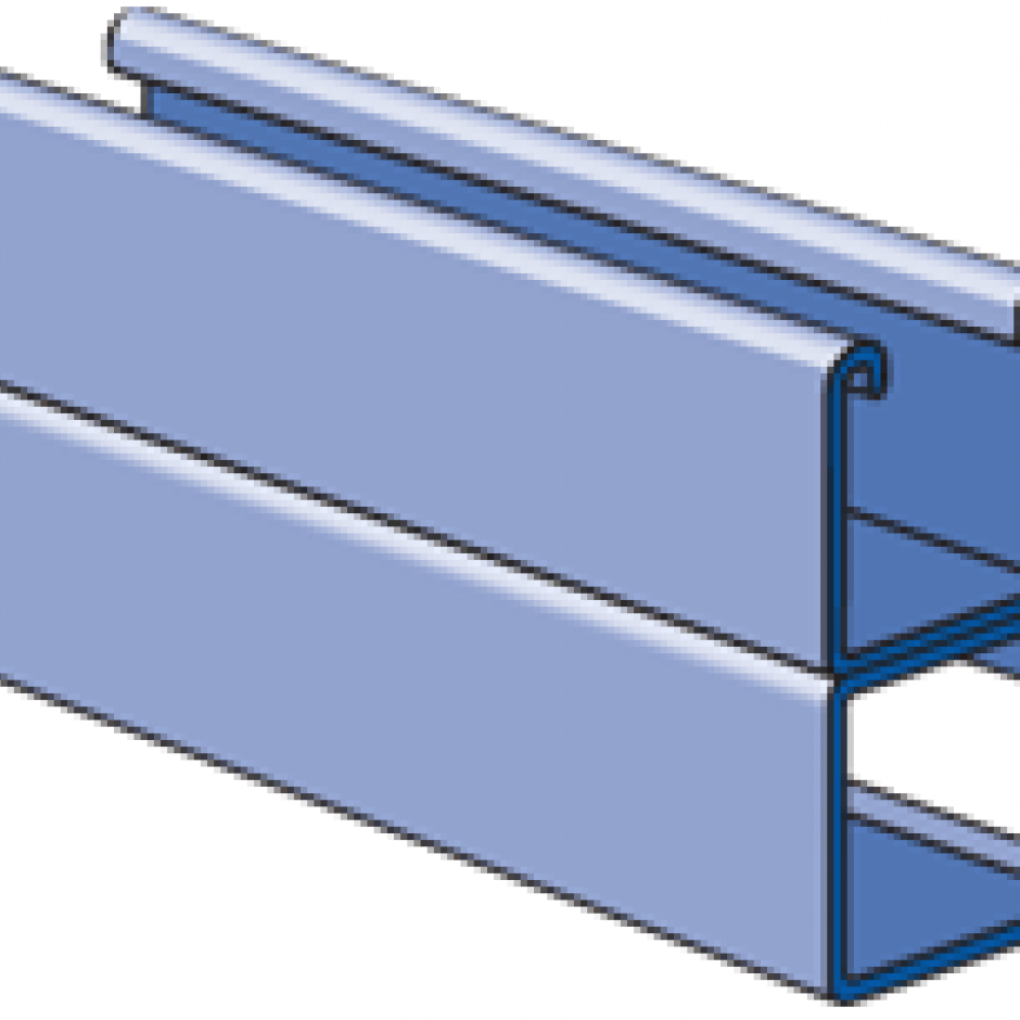 Unistrut P1000 25mm 41x41 Plain Channel 6mtr Pre