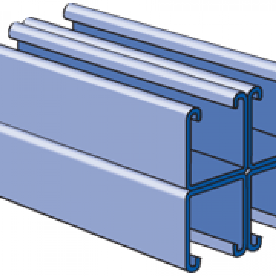 P1001C41 - 3-1/4" x 3-1/4", 12 Gage, Quadruple Combination | Unistrut ...