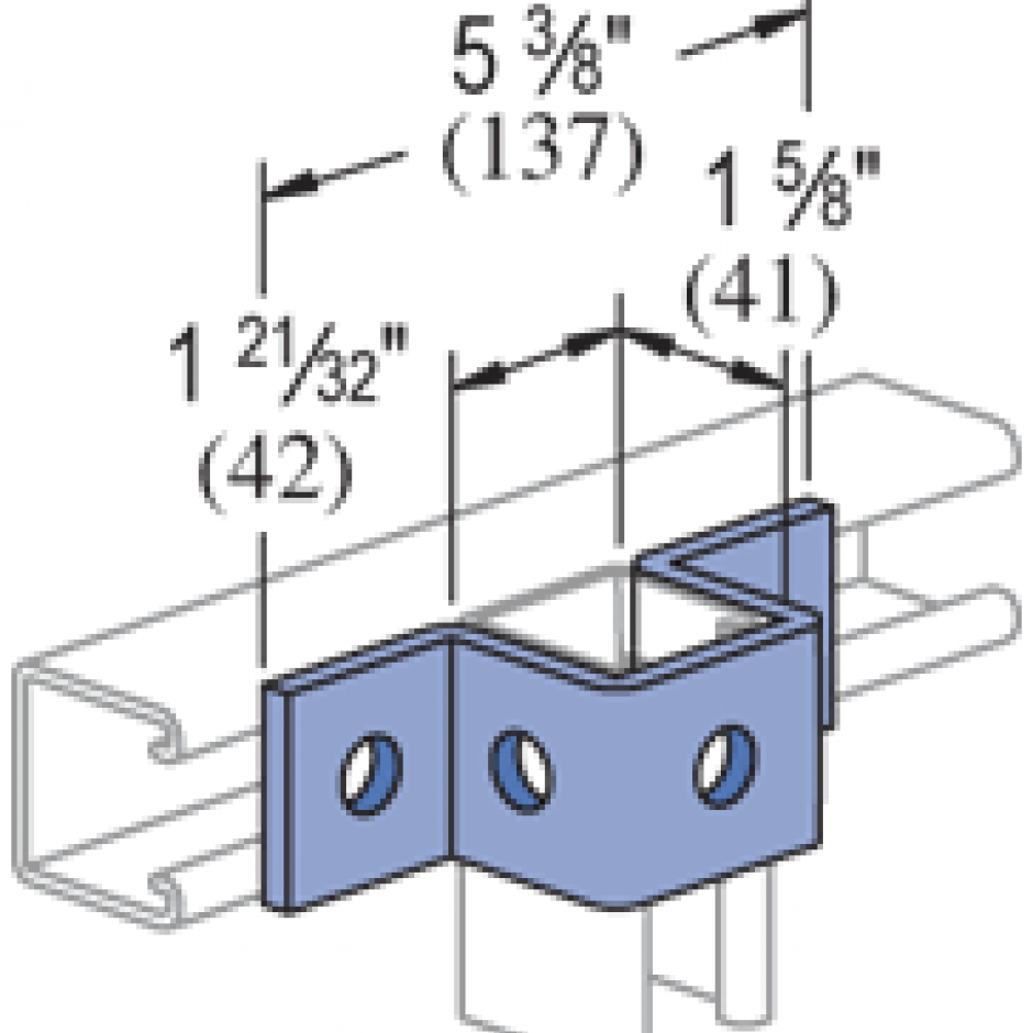 P1047 - 5 Hole, "U" Shape Fitting | Unistrut Hawaii | Honolulu, Hawaii