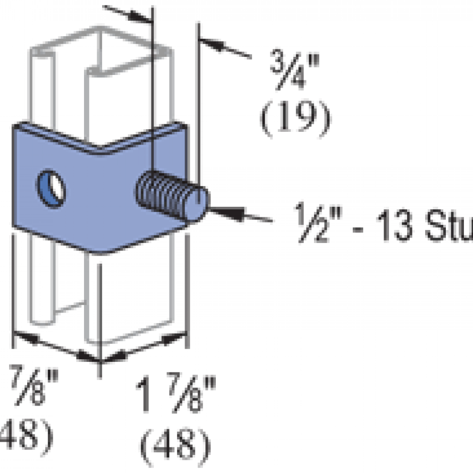 P1315 - 1 Hole, 1 Stud, 90° Fitting | Unistrut Hawaii | Honolulu, Hawaii