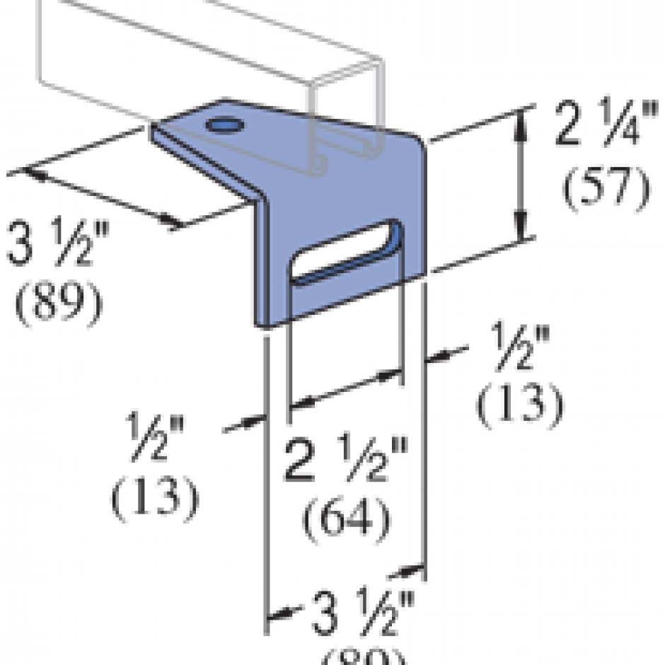 P1713 - 1 Hole, 1 Slot, 90° Fitting | Unistrut Hawaii | Honolulu, Hawaii