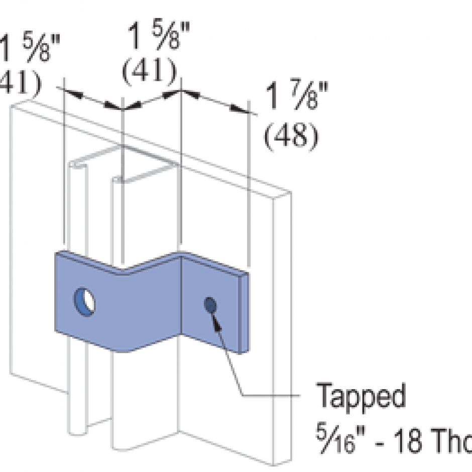P1730 - 1 Hole, 1 Tapped Hole, "Z" Shape Fitting | Unistrut Hawaii ...