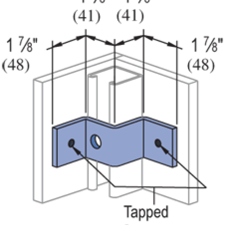 P1734 - 1 Hole, 2 Tapped Holes, "Z" Shape Fitting | Unistrut Hawaii ...