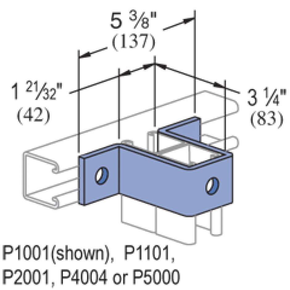 P1737 - 3 Hole, "U" Shape Fitting | Unistrut Hawaii | Honolulu, Hawaii