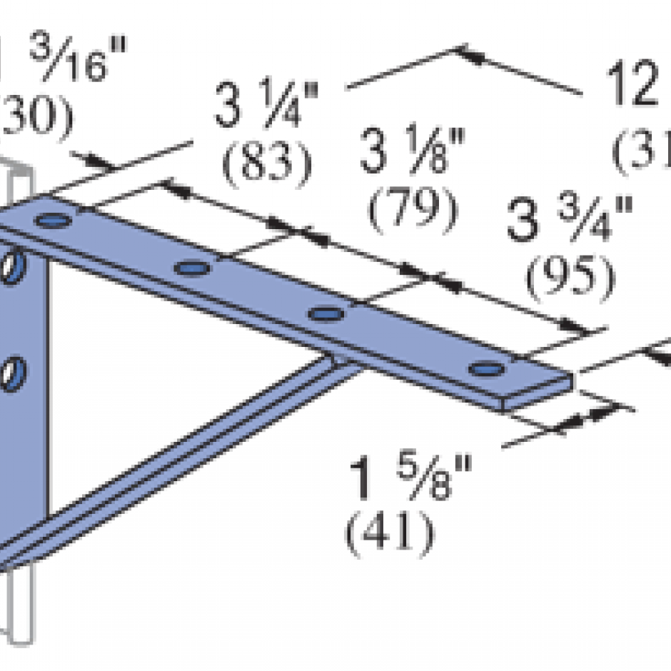 478412 P1773 Eg Unistrut Bline Shelf Bracket Brace