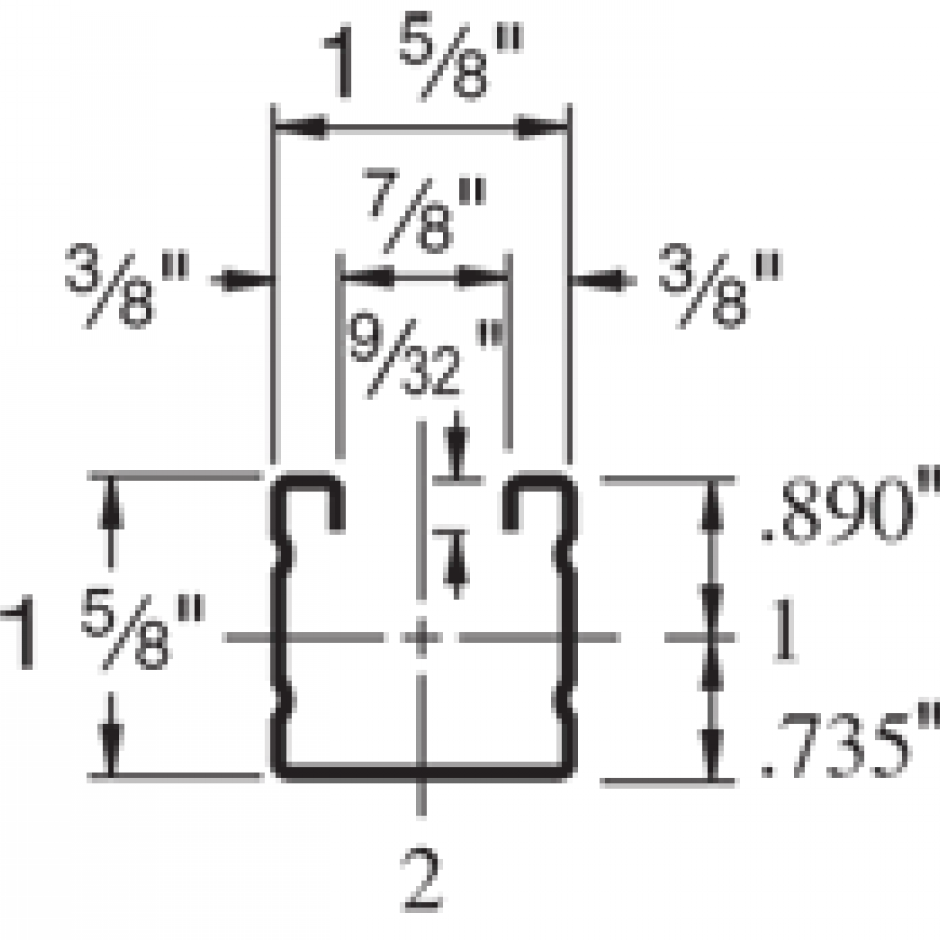 P2000 - 1-5/8" x 1-5/8", 16 Gage, Solid | Unistrut Hawaii | Honolulu ...