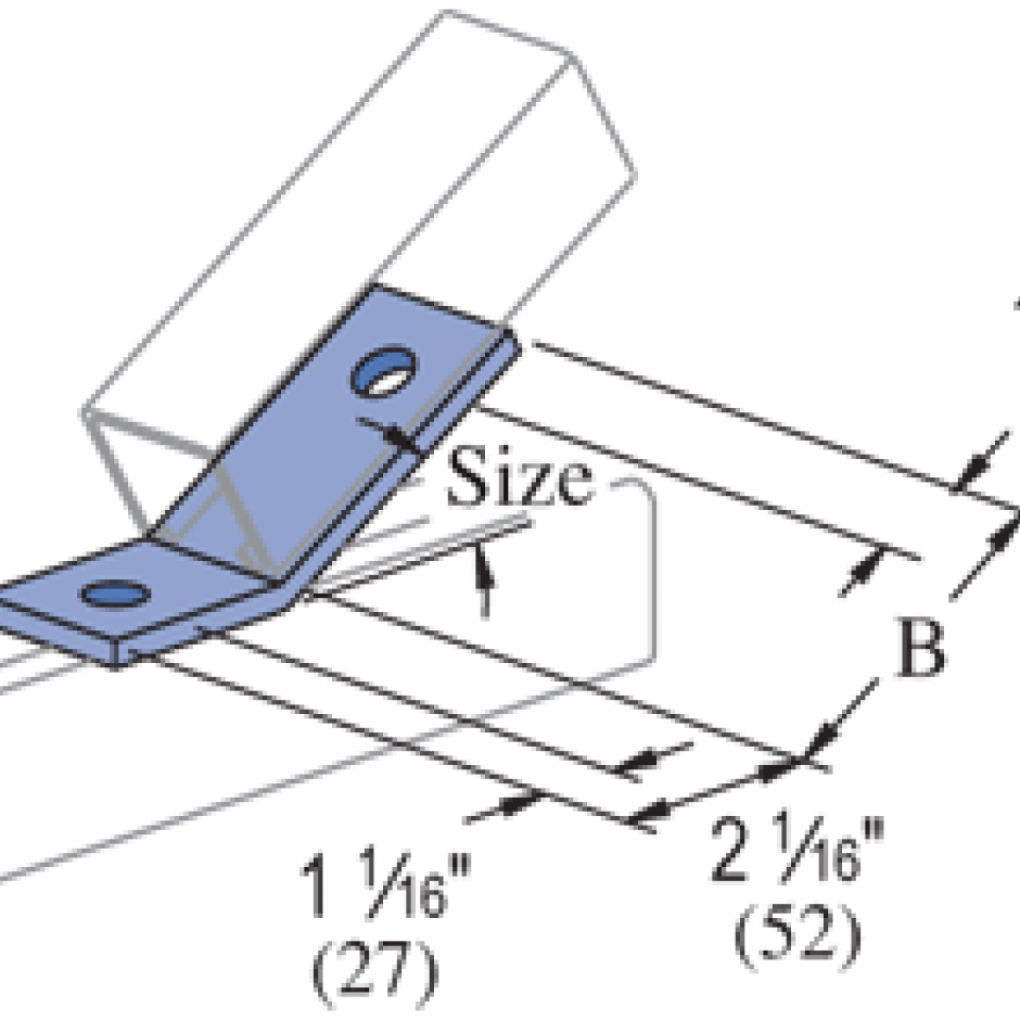 P2101 thru P2104 - 2 Hole, Angular Fitting (1-5/8" Series) | Unistrut Hawaii | Honolulu, Hawaii