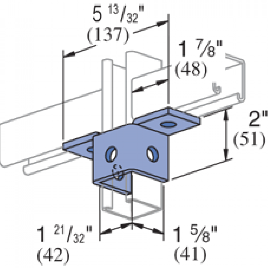 P2345 - Wing Shape Fitting, Right Hand (shown) | Unistrut Hawaii ...