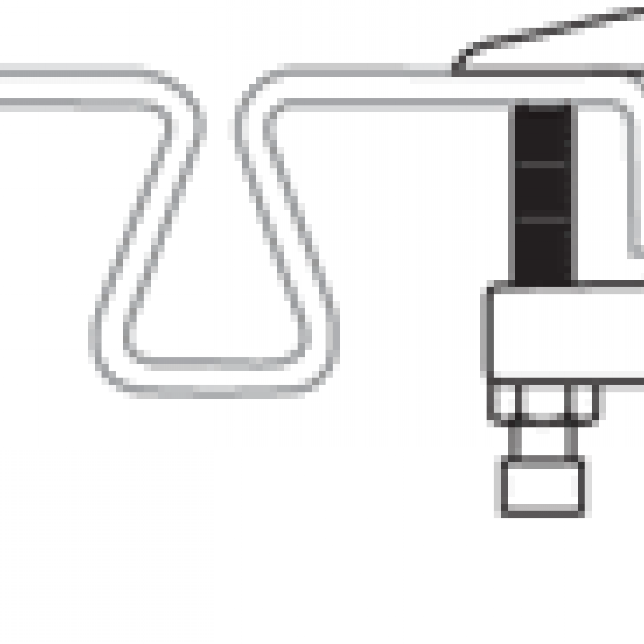 P2899 Series - 3/8" thru 3/4" Rod, Wide Throat Top Beam Clamp (1-5/8 ...