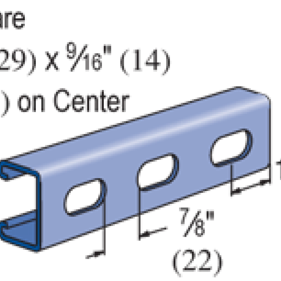 P3300T - 1-5/8" x 1-5/8", 12 Gage, Slotted | Unistrut Hawaii | Honolulu ...