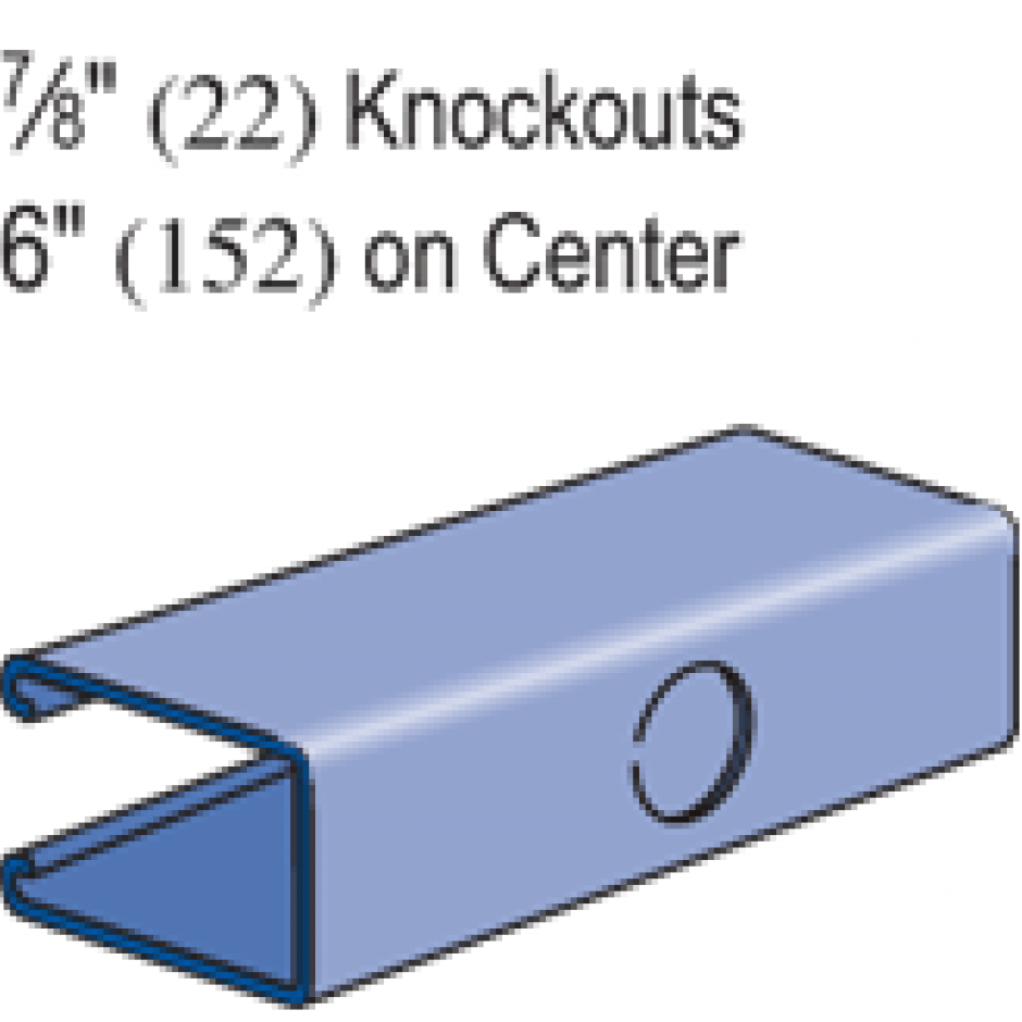 P5000KO - 1-5/8" x 3-1/4", 12 Gage; Knock Outs | Unistrut Hawaii ...